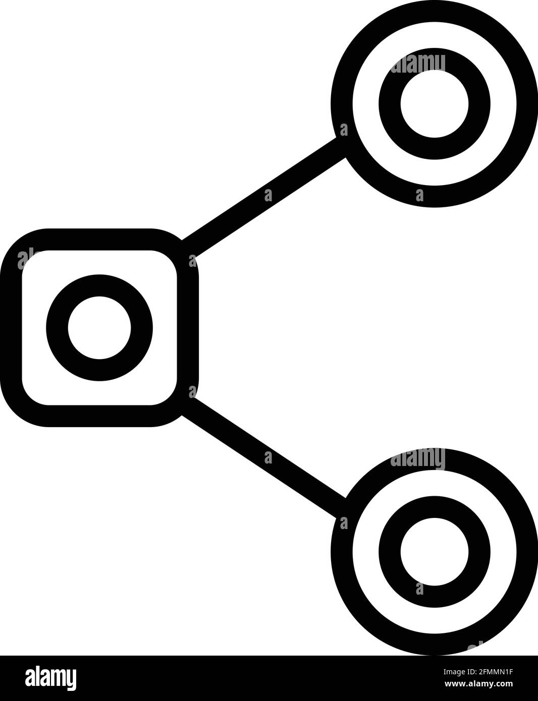 Social media marketing scheme icon. Outline Social media marketing ...