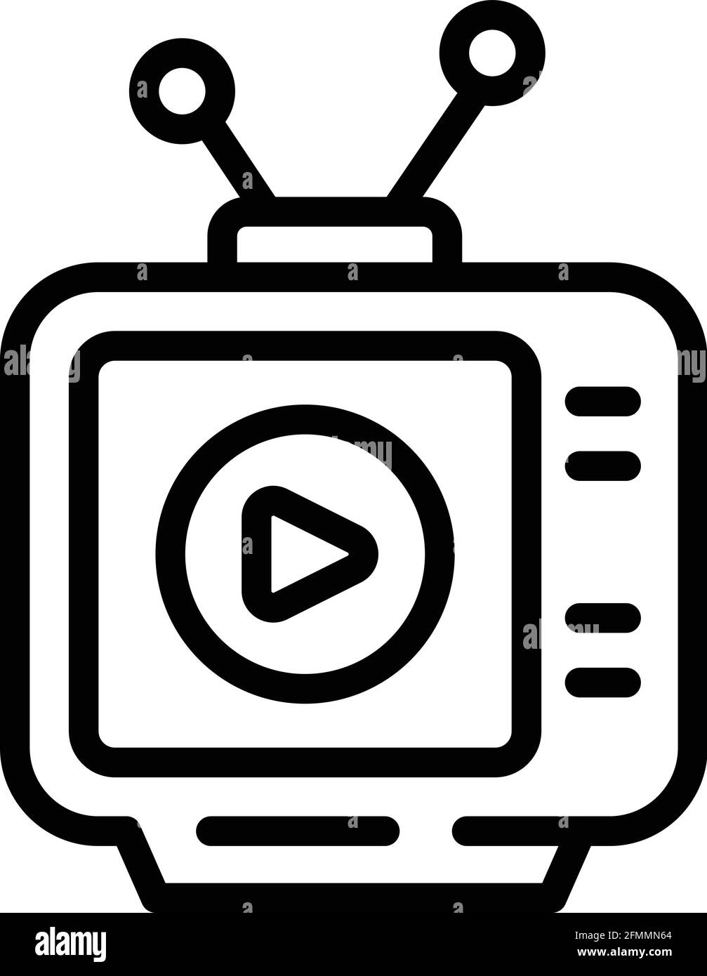 Tv marketing icon. Outline Tv marketing vector icon for web design ...