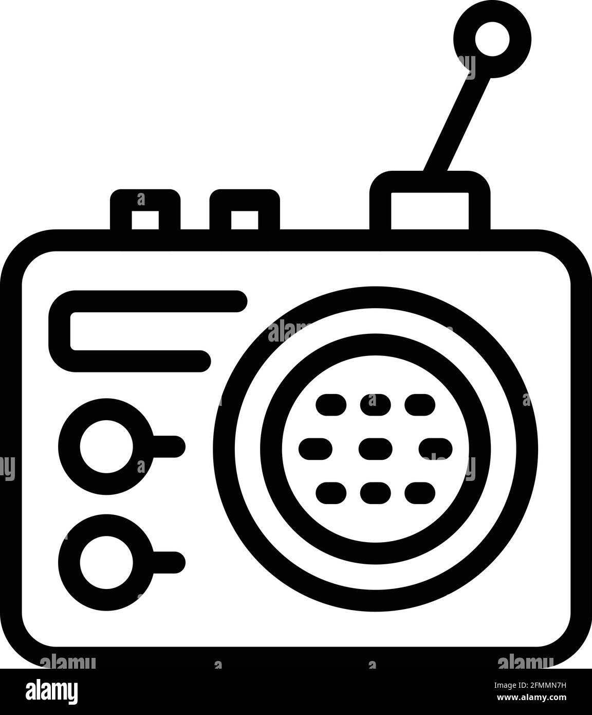 Radio marketing icon. Outline Radio marketing vector icon for web ...