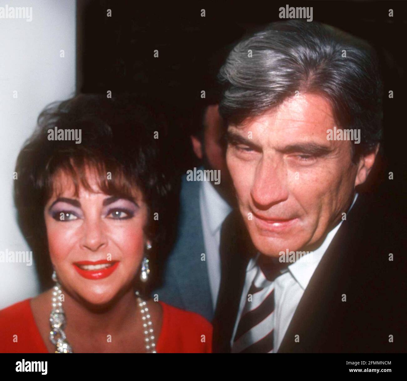 Liz Taylor John Warner 1981 Photo by Adam Scull/PHOTOlink Stock Photo ...