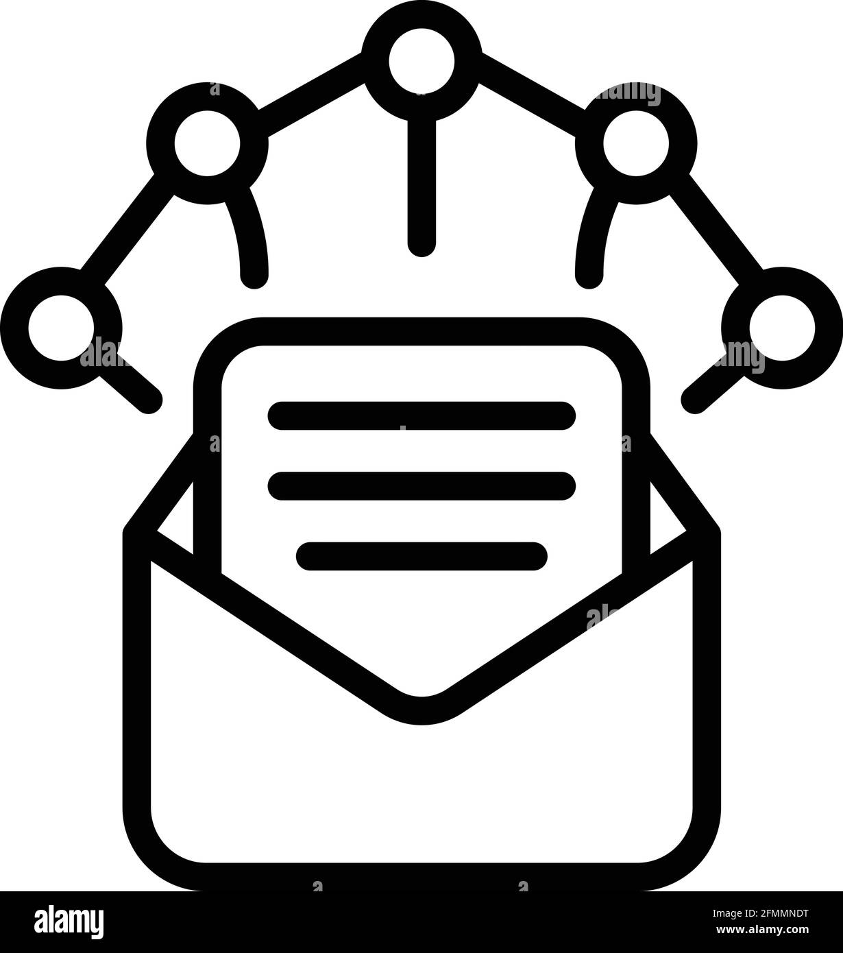 Shop mail marketing icon. Outline Shop mail marketing vector icon for ...