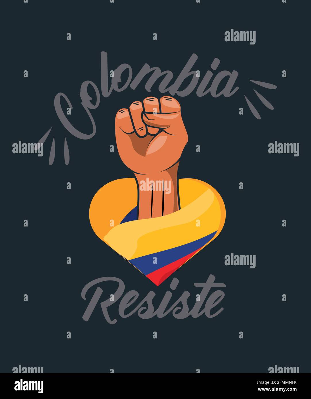 hand fighter in heart Stock Vector Image & Art - Alamy