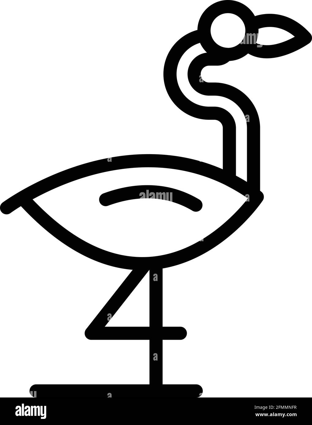 Egret flamingo icon. Outline Egret flamingo vector icon for web design ...