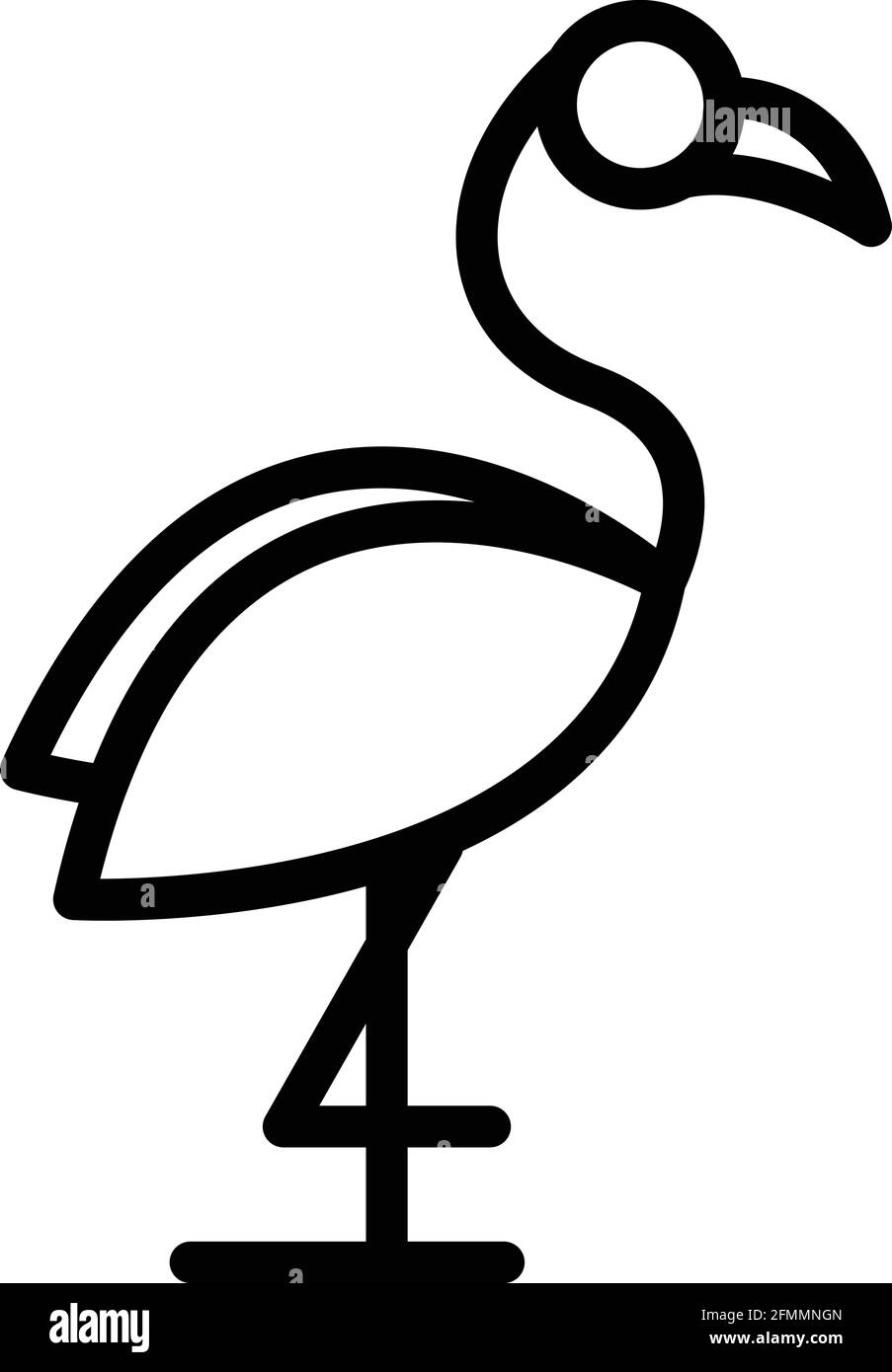 Zoo flamingo icon. Outline Zoo flamingo vector icon for web design ...