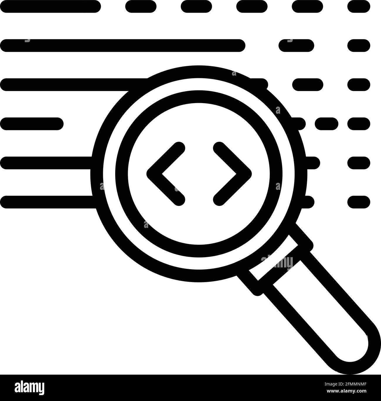 Api search icon. Outline Api search vector icon for web design isolated ...