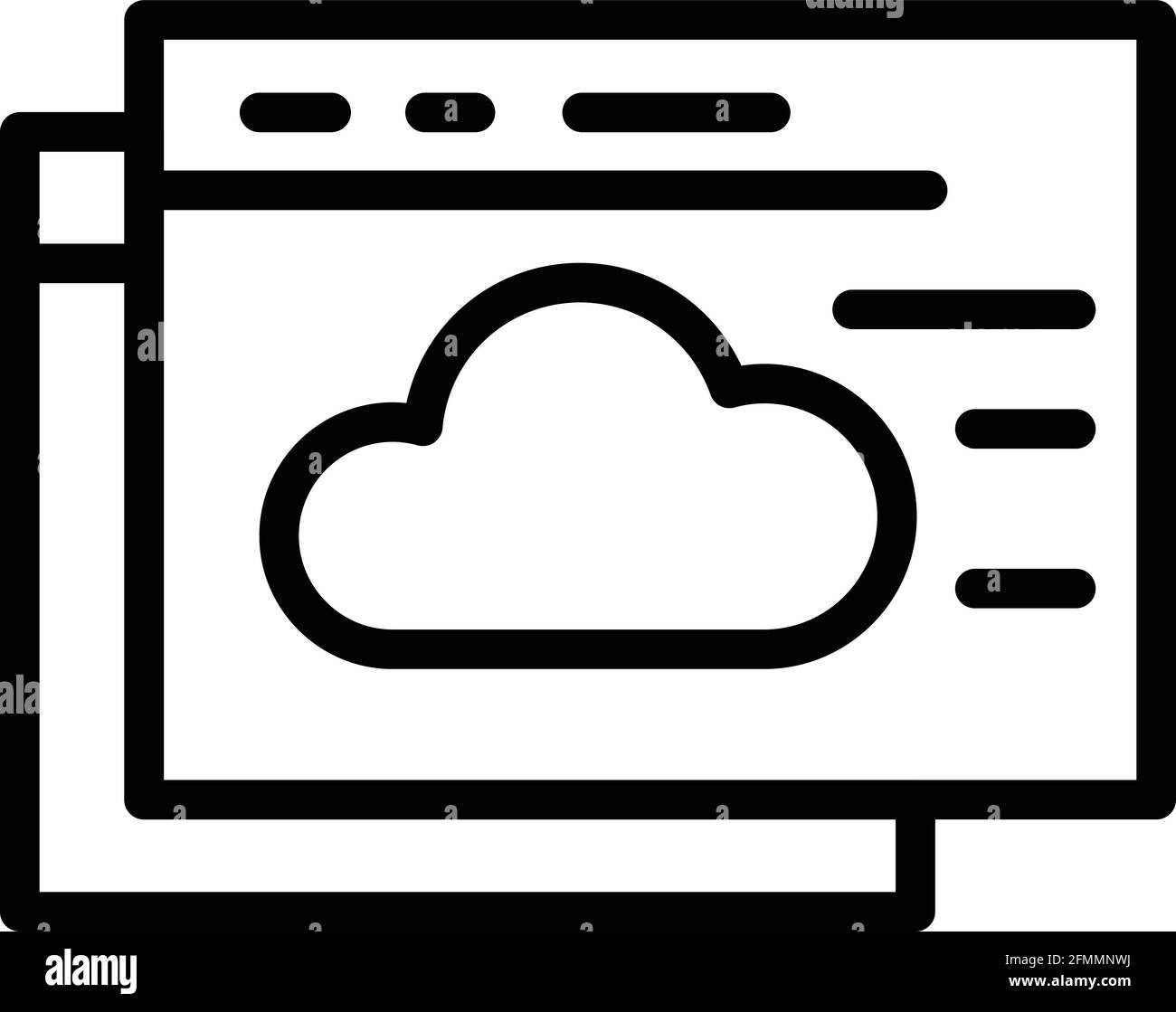 Api new pages icon. Outline Api new pages vector icon for web design ...