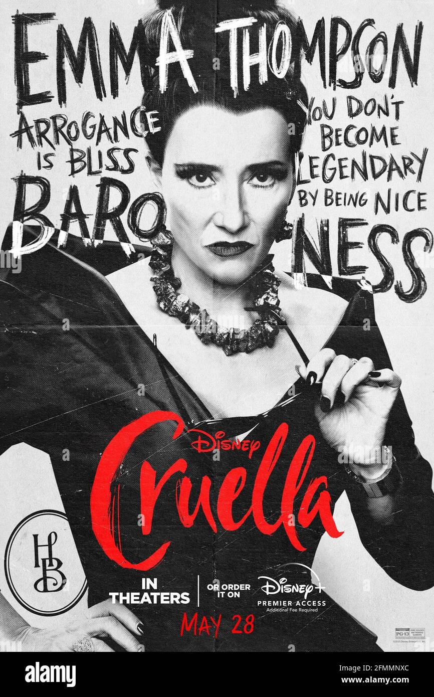 CRUELLA, US character poster, Emma Thompson, 2021. © Disney+ / courtesy ...