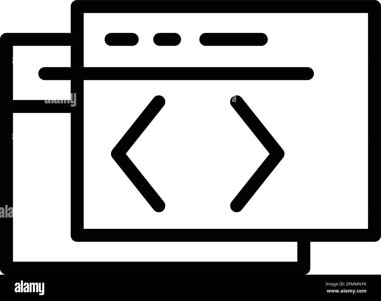 Api write code icon. Outline Api write code vector icon for web design ...