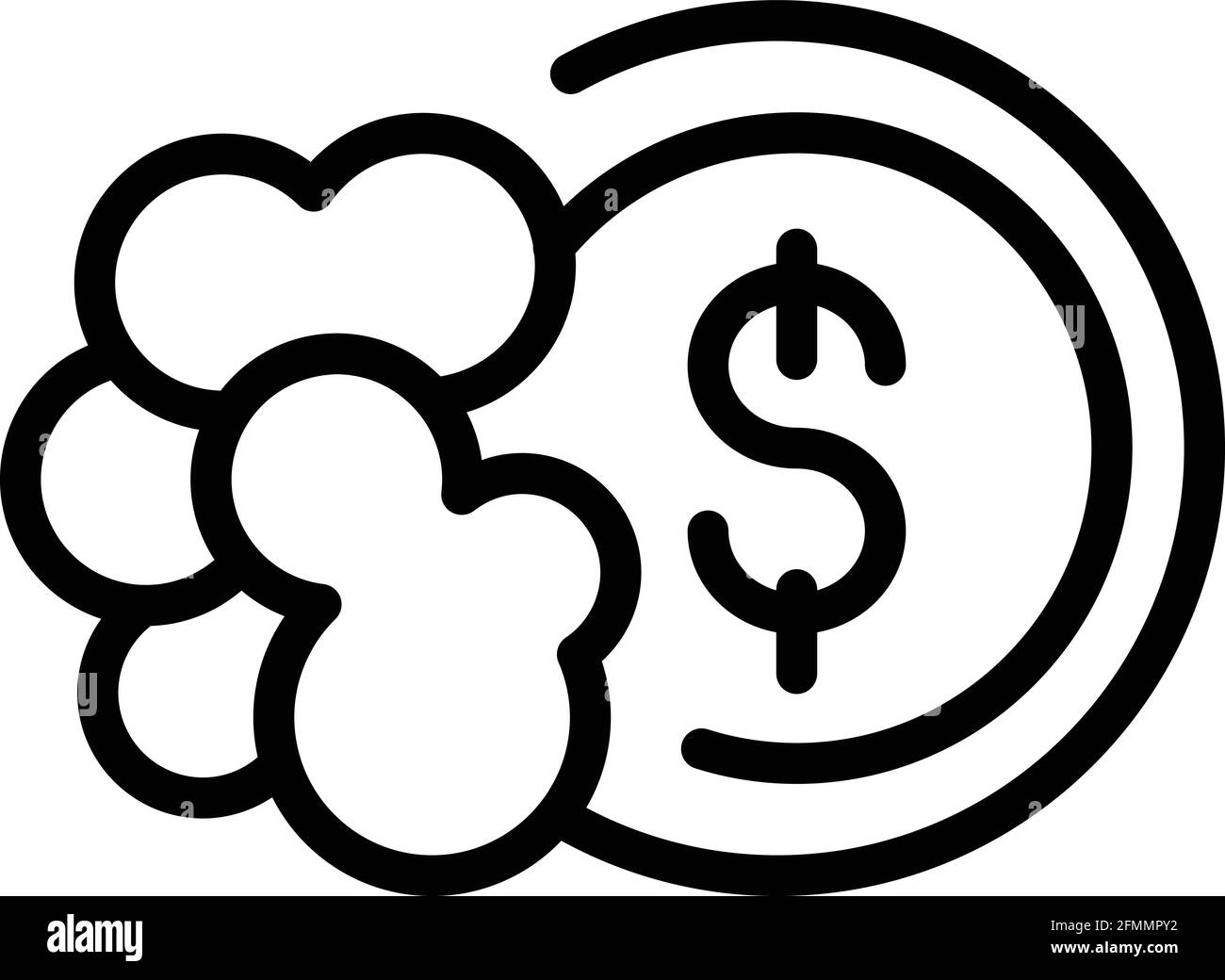 Laundry money wash coin icon. Outline Laundry money wash coin vector ...