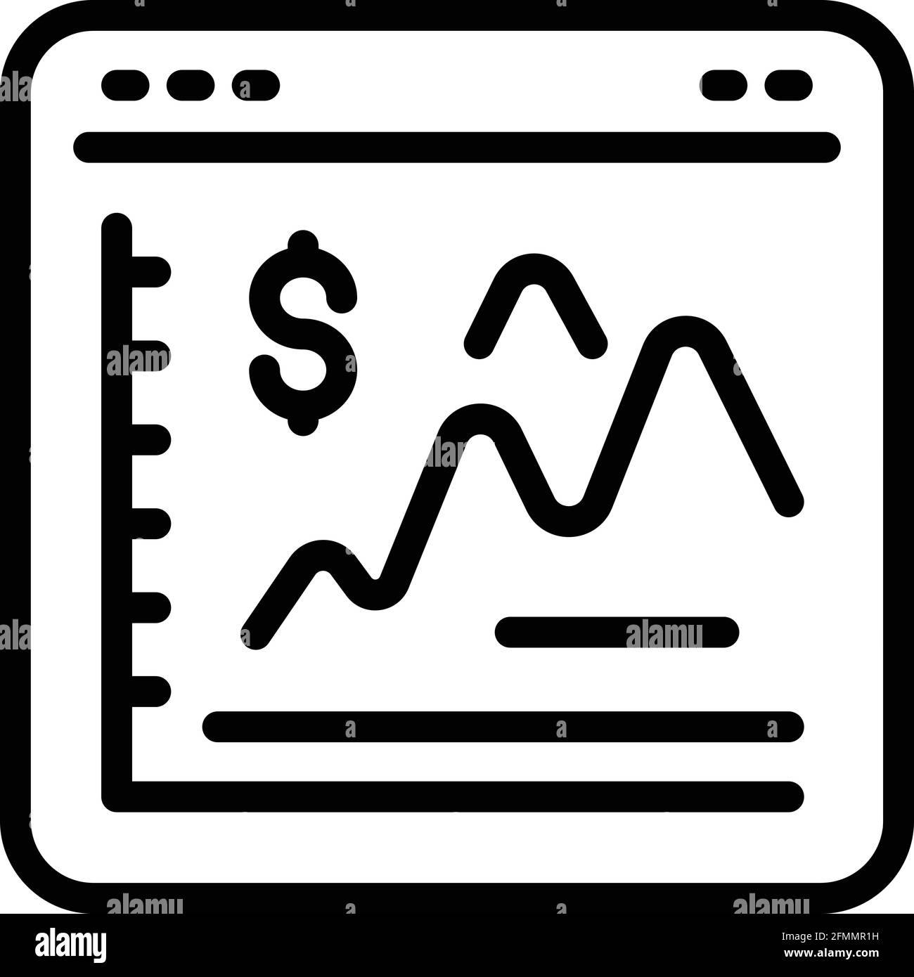 Financial planning icon. Outline Financial planning vector icon for web ...
