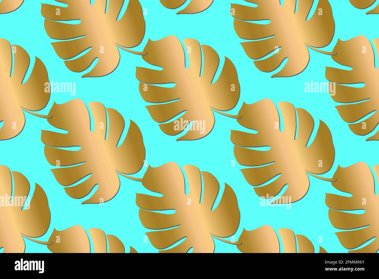 Monstera tropical leaf vector illustration. Summer print. Vector banner ...