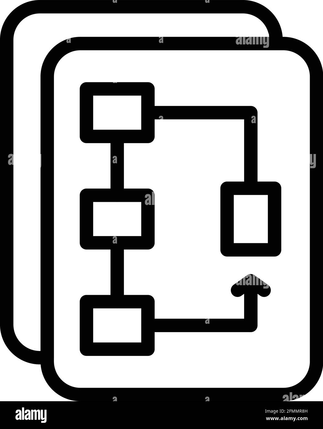 Financial planning scheme icon. Outline Financial planning scheme vector icon for web design ...