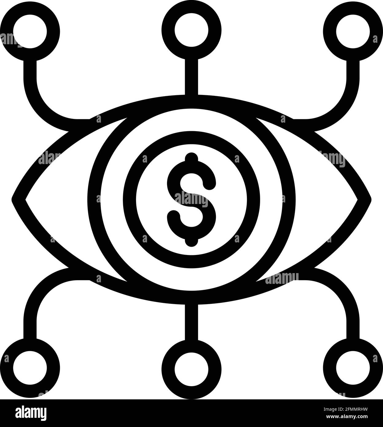 Financial planning eye icon. Outline Financial planning eye vector icon ...