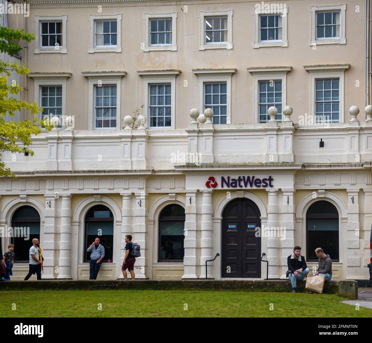 Exeter, United Kingdom - August 19 2020: The frontage of the Nat West ...