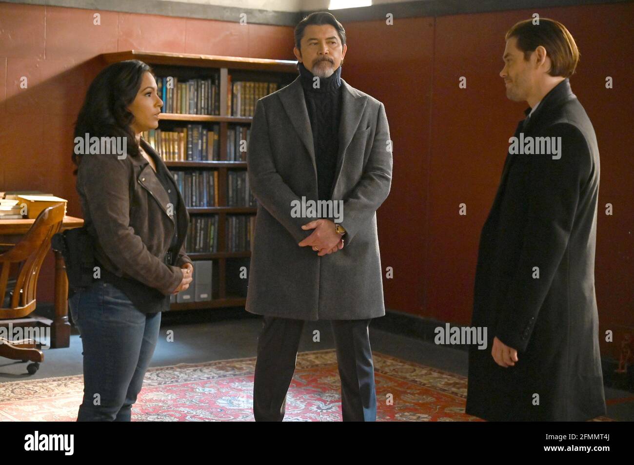 PRODIGAL SON, from left: April Hernandez-Castillo, Lou Diamond Phillips ...