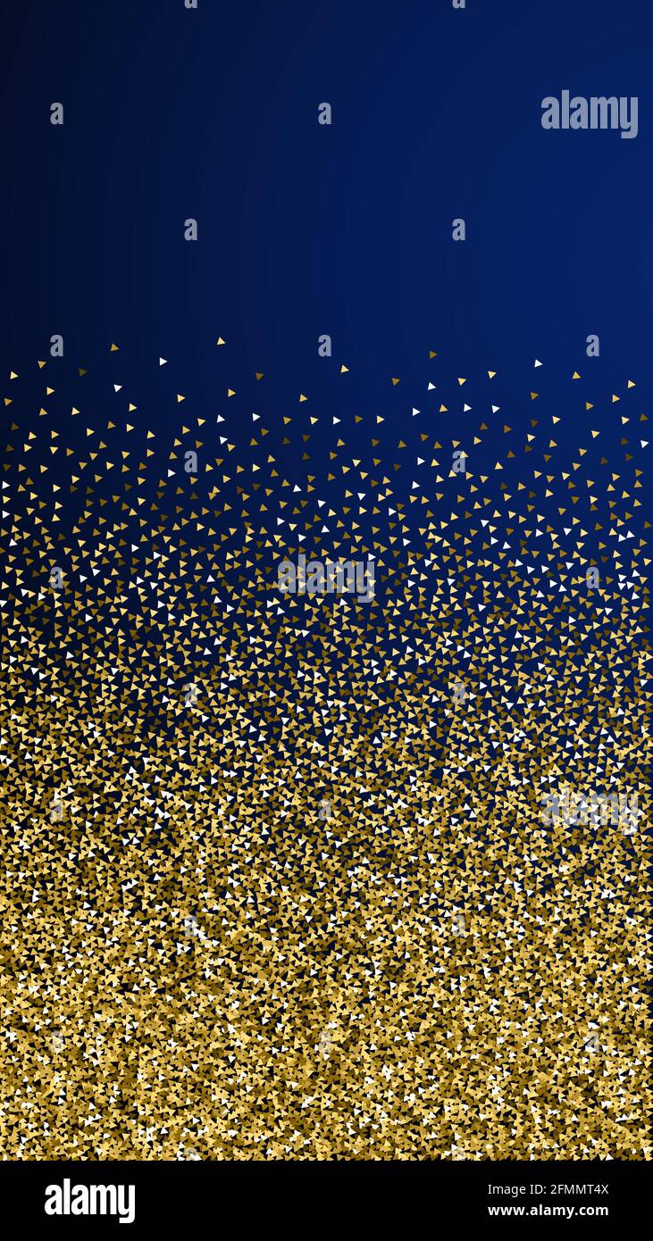 Blue And Gold Confetti Background