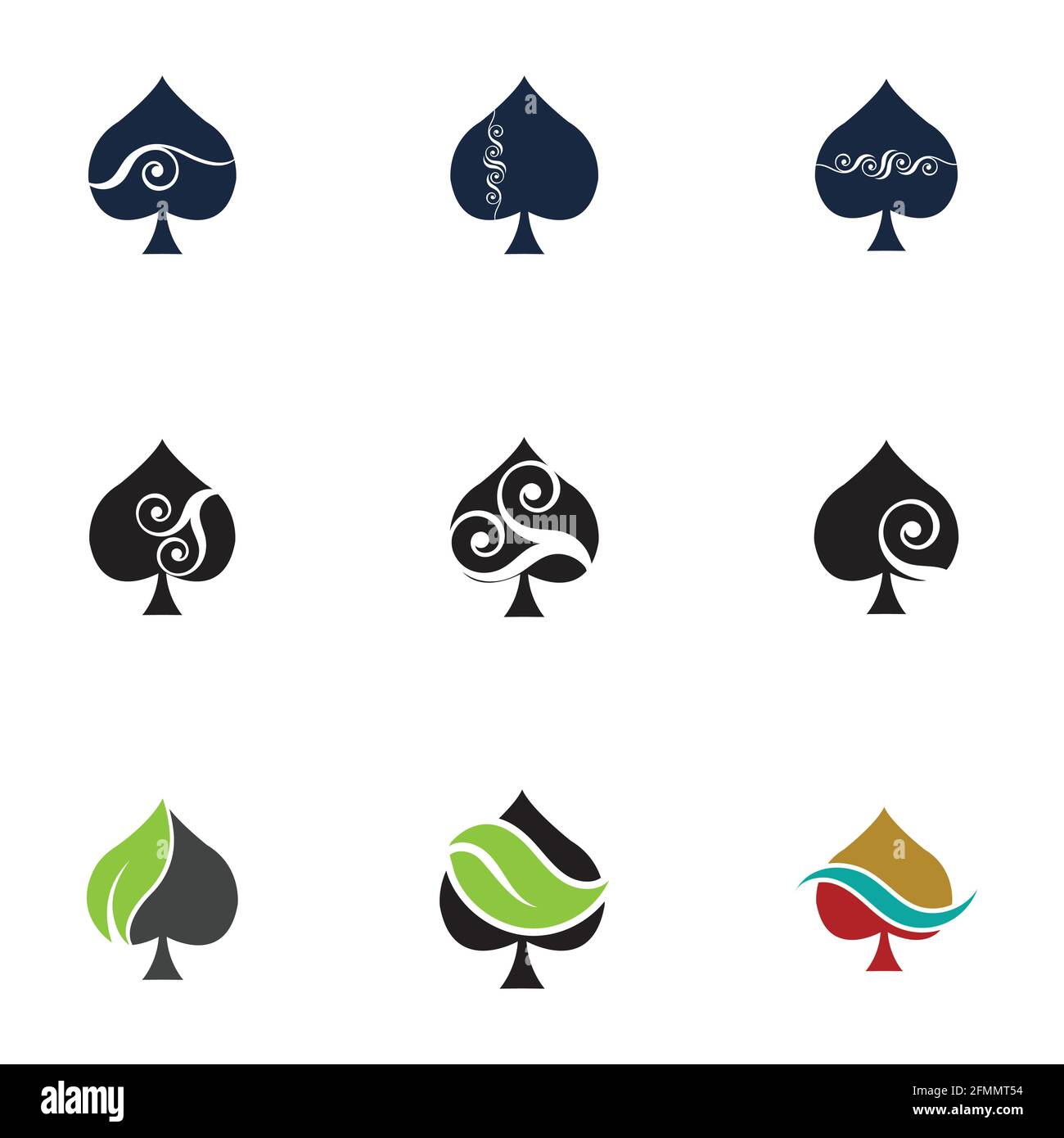 set of ace logo vector illustration design template Stock Vector Image ...