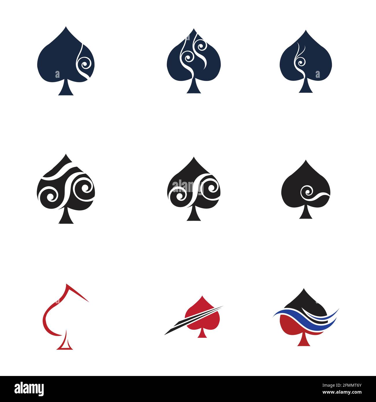 set of ace logo vector illustration design template Stock Vector Image ...