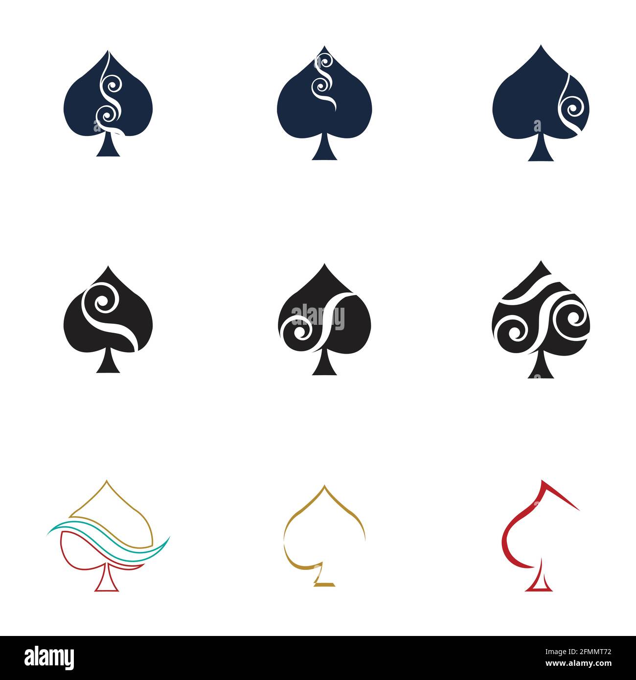 set of ace logo vector illustration design template Stock Vector Image ...