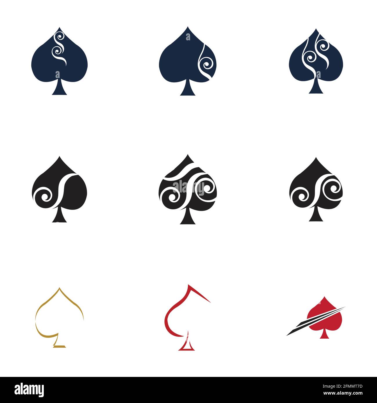 set of ace logo vector illustration design template Stock Vector Image ...
