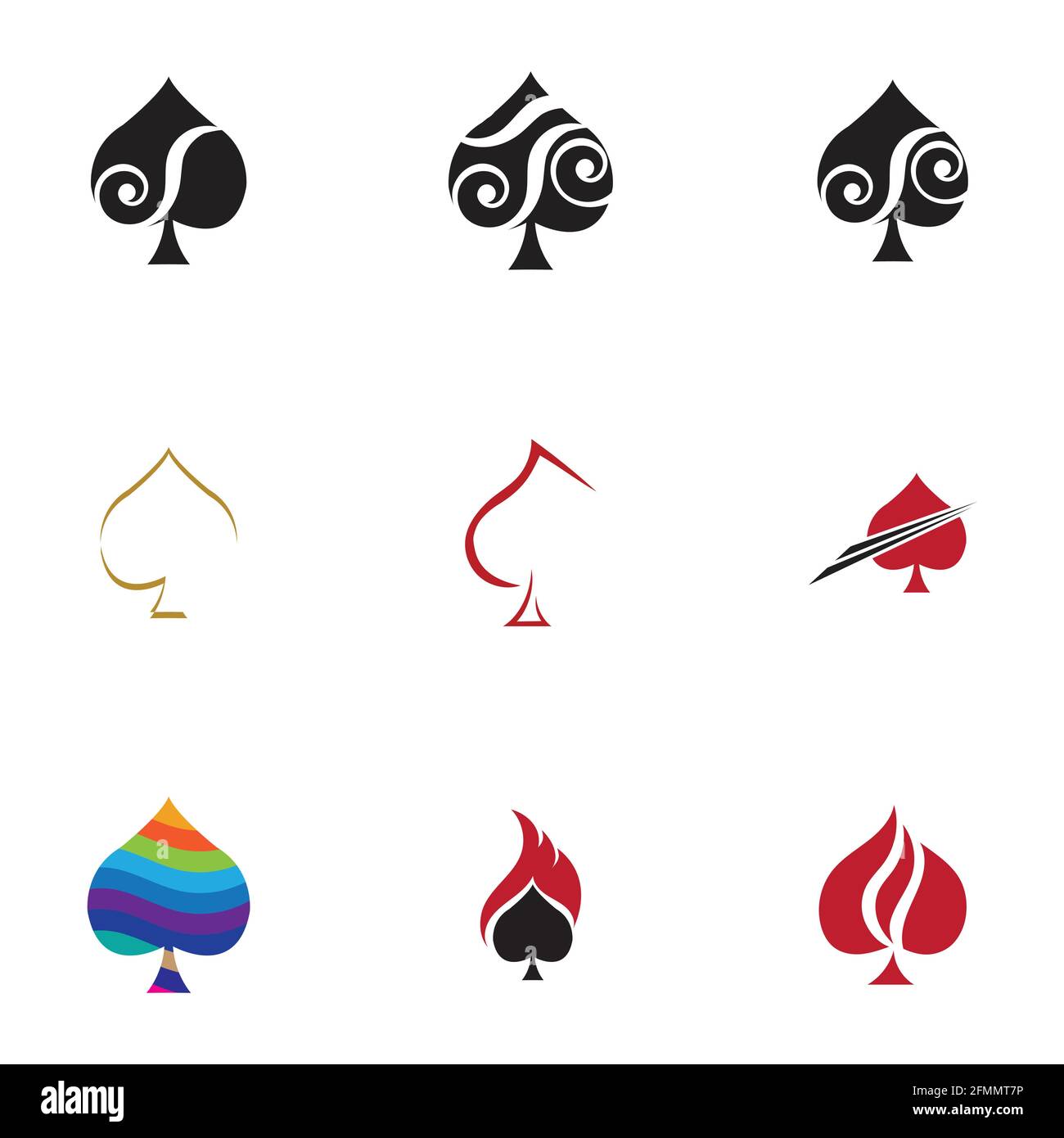 set of ace logo vector illustration design template Stock Vector Image ...