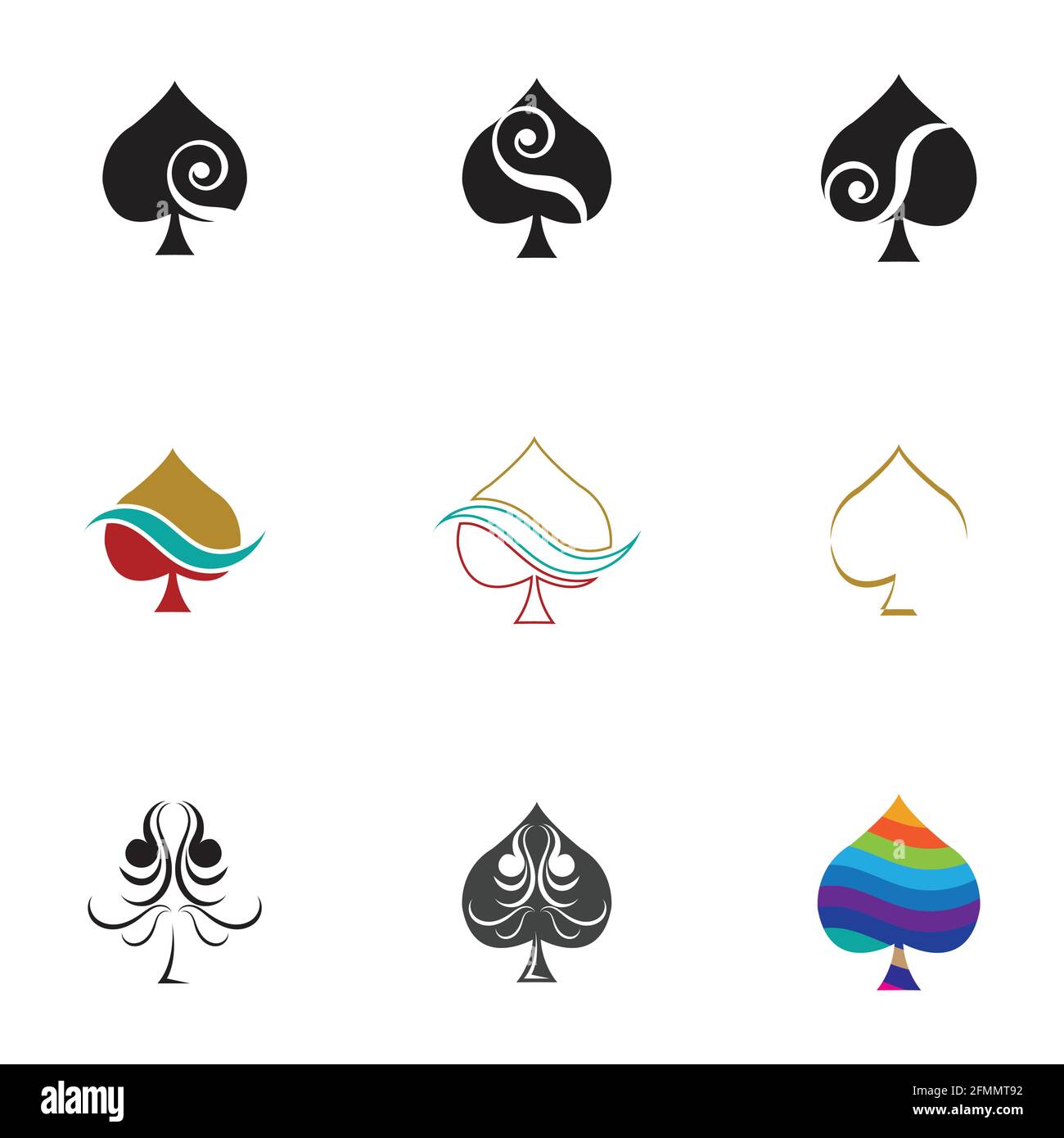 set of ace logo vector illustration design template Stock Vector Image ...
