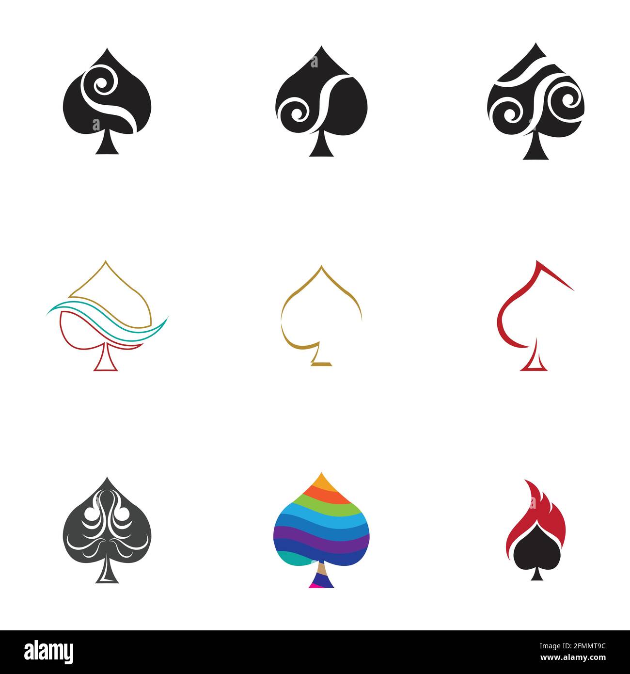 set of ace logo vector illustration design template Stock Vector Image ...