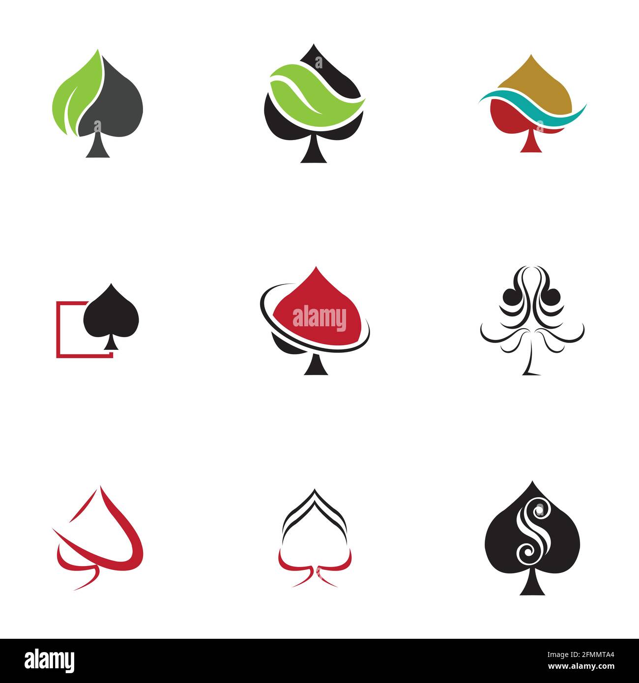 set of ace logo vector illustration design template Stock Vector Image ...