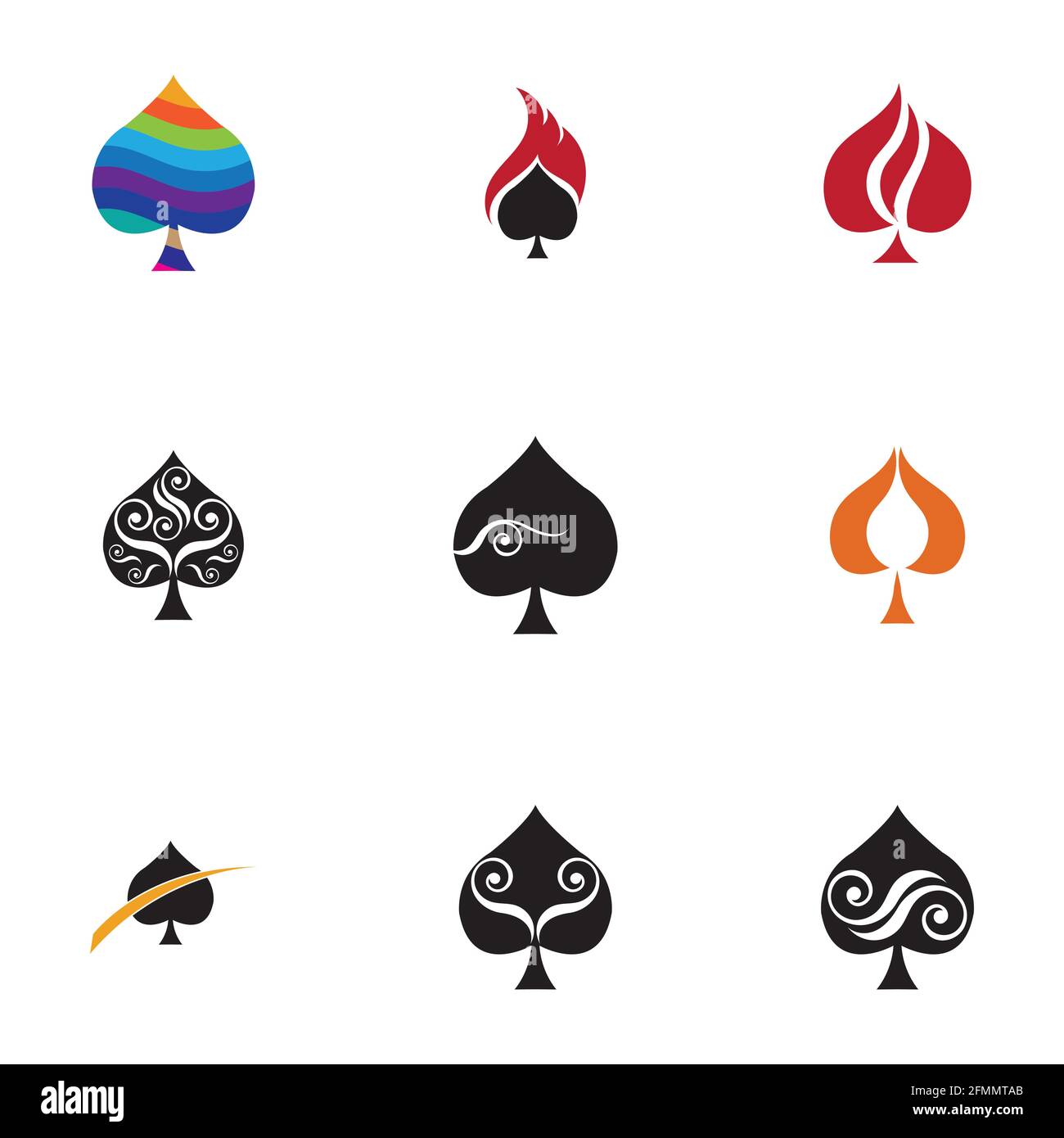 set of ace logo vector illustration design template Stock Vector Image ...