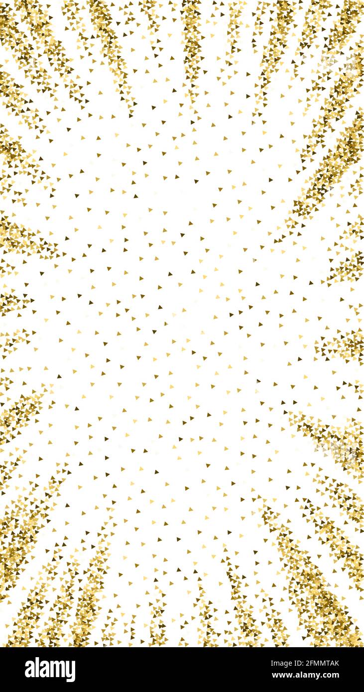 Gold triangles glitter luxury sparkling confetti. Scattered small gold ...