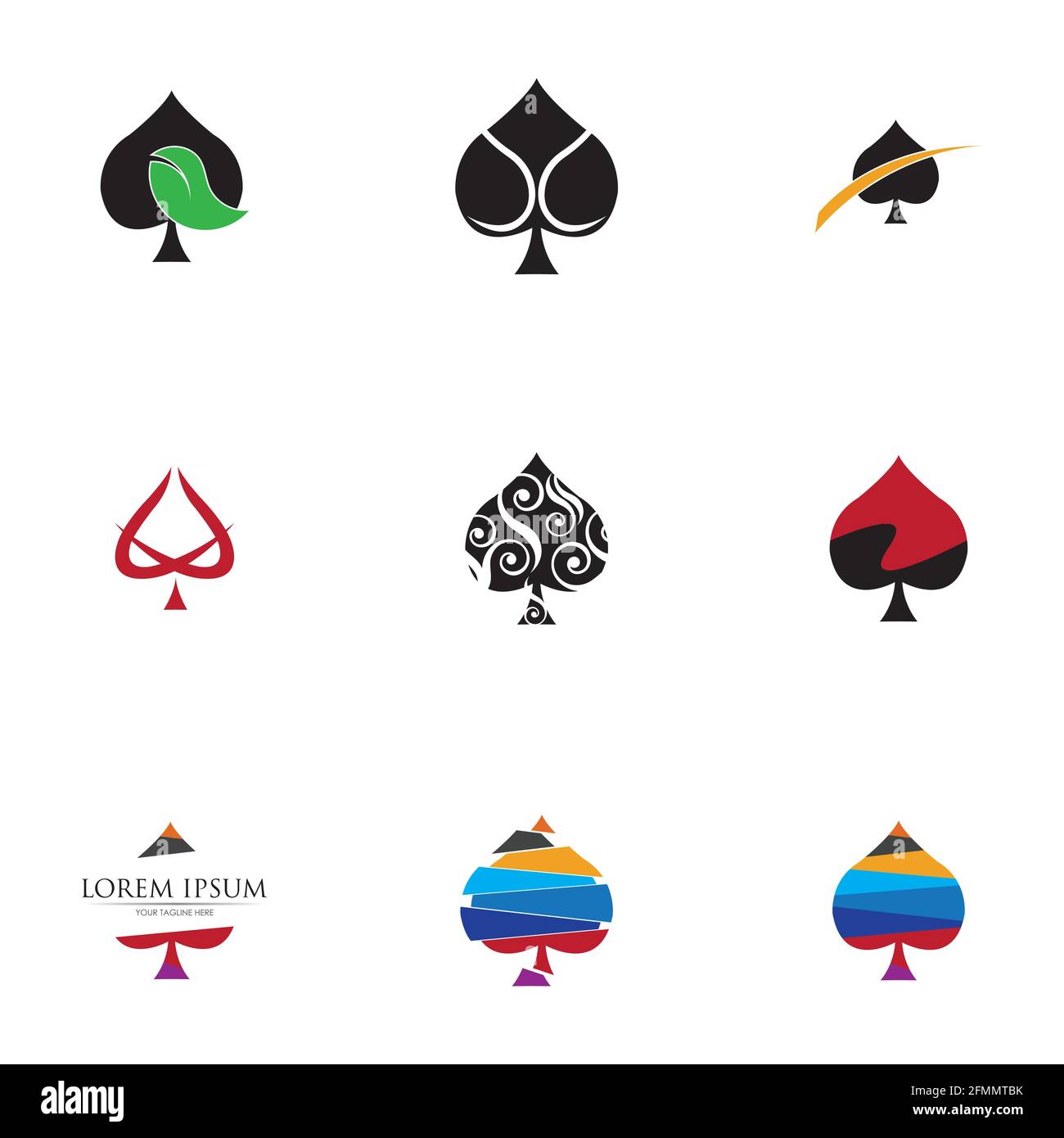 set of ace logo vector illustration design template Stock Vector Image ...