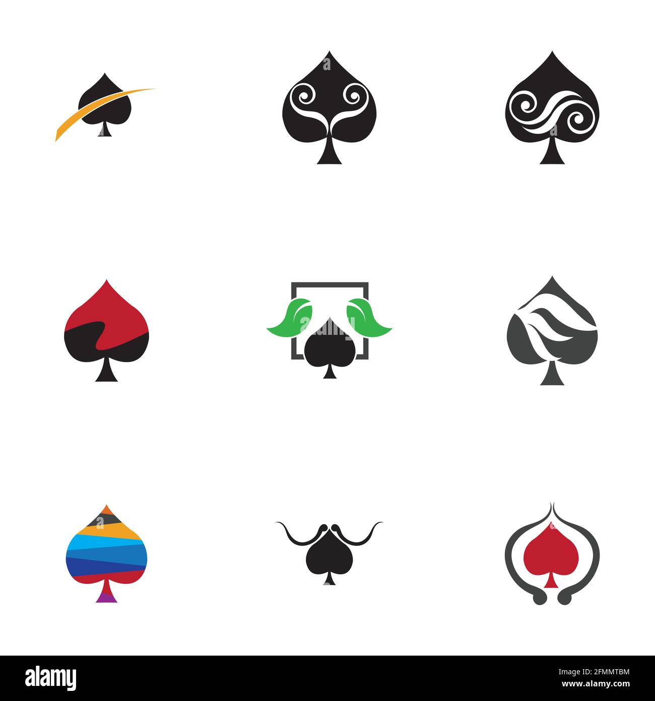set of ace logo vector illustration design template Stock Vector Image ...