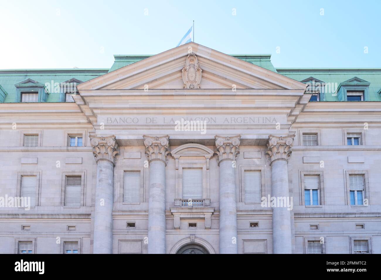 Buenos Aires, Argentina; Jan 24, 2021: facade of the main headquarters ...