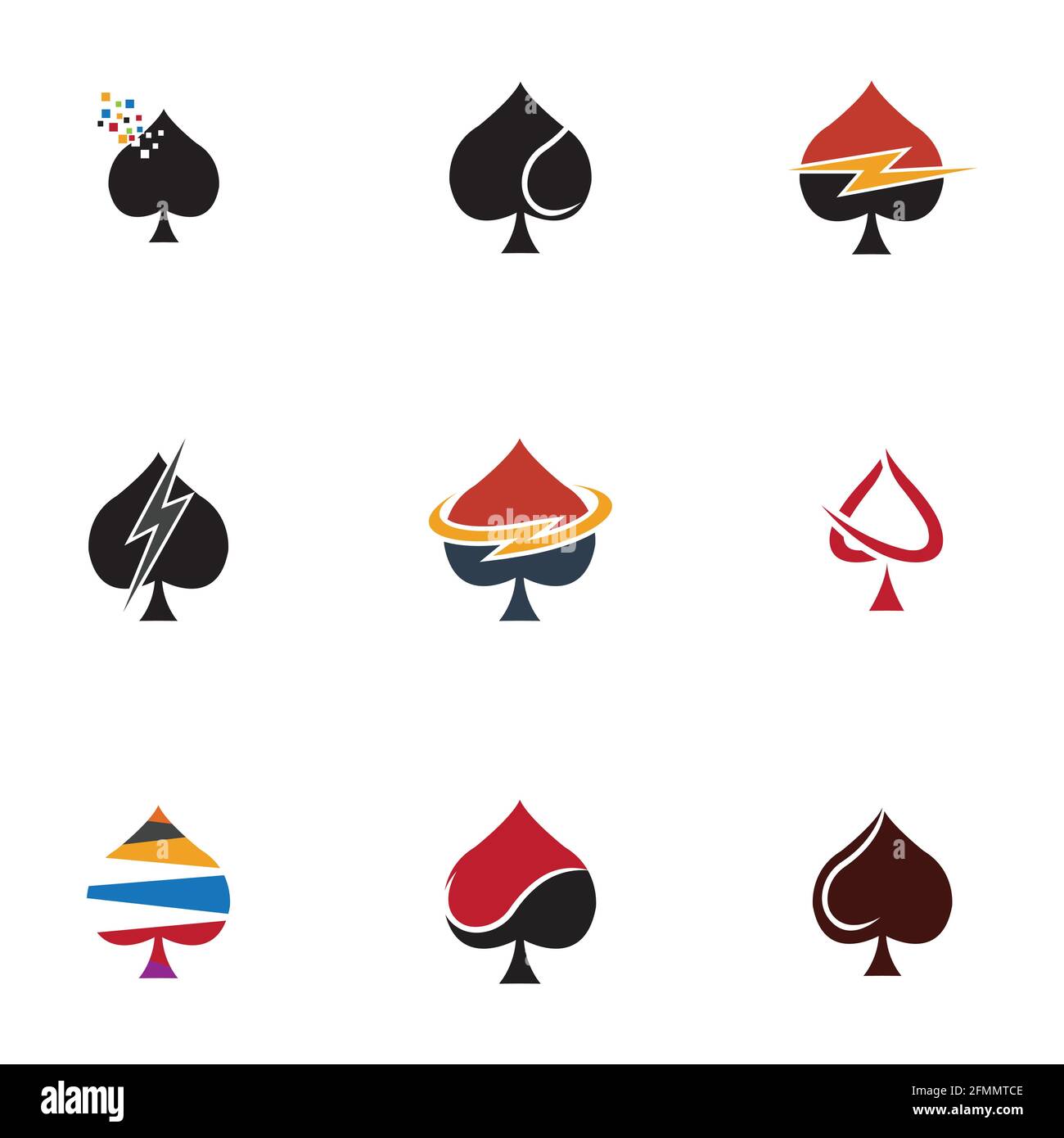 set of ace logo vector illustration design template Stock Vector Image ...