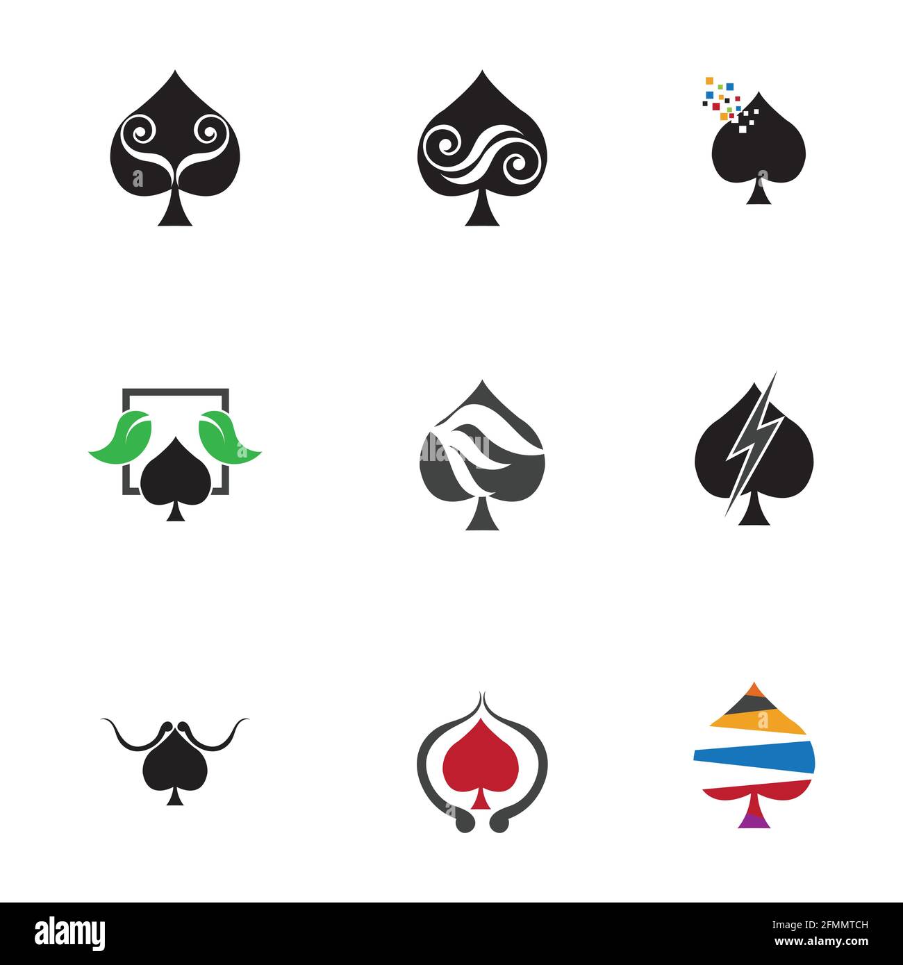 set of ace logo vector illustration design template Stock Vector Image ...