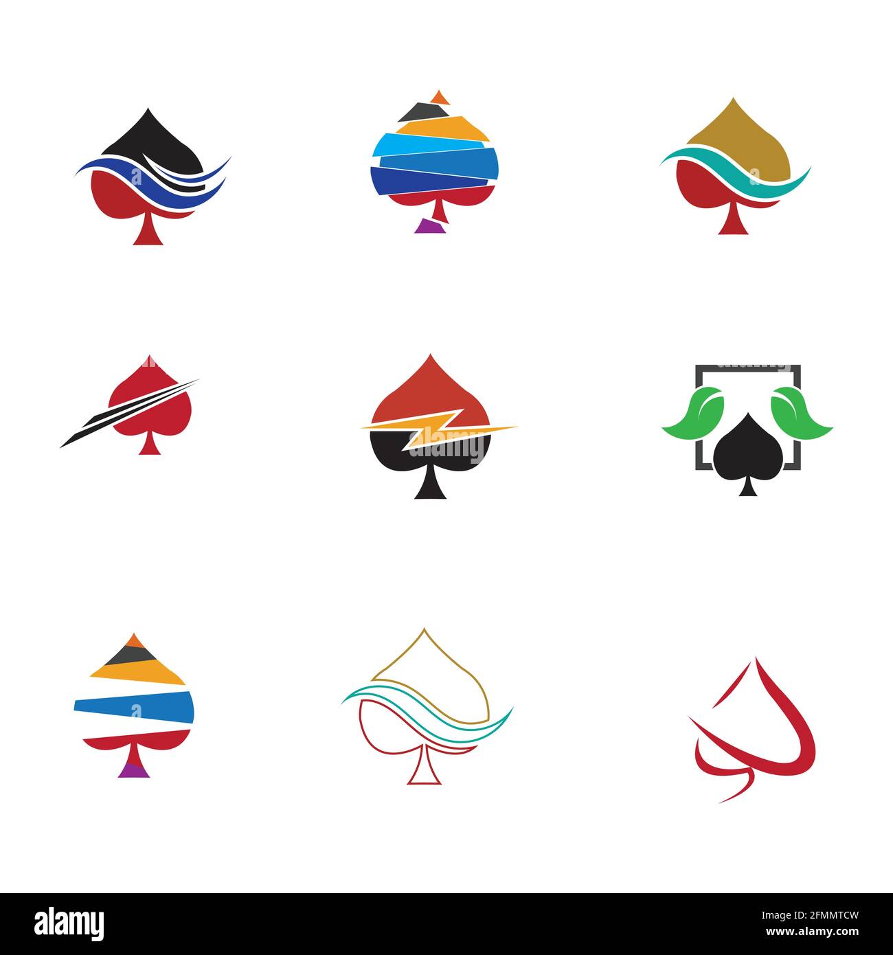 set of ace logo vector illustration design template Stock Vector Image ...