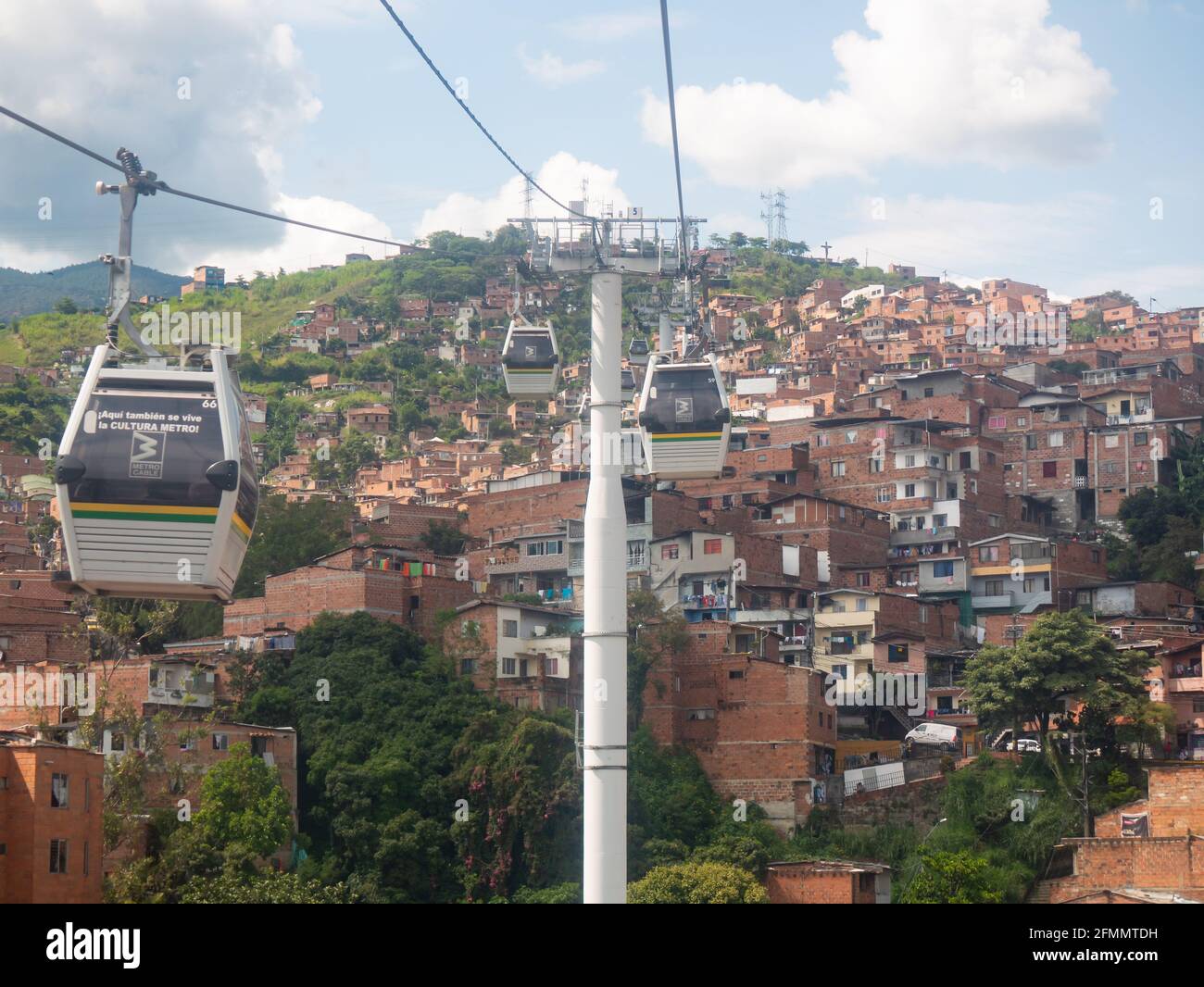 Medellin, Antioquia, Colombia - March 27 2021: The Cable Car Line ...