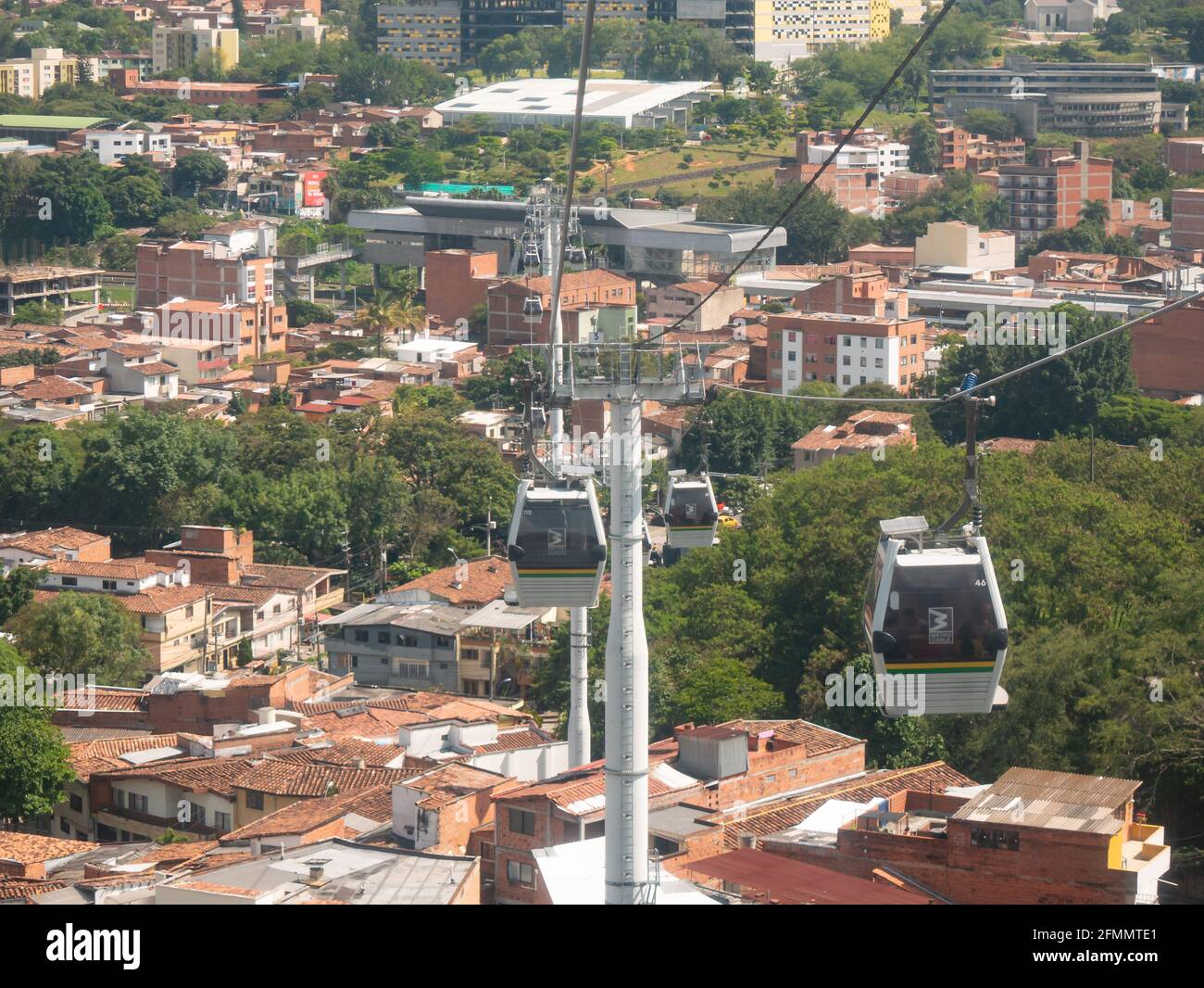 Medellin, Antioquia, Colombia - March 27 2021: The Cable Car Line ...