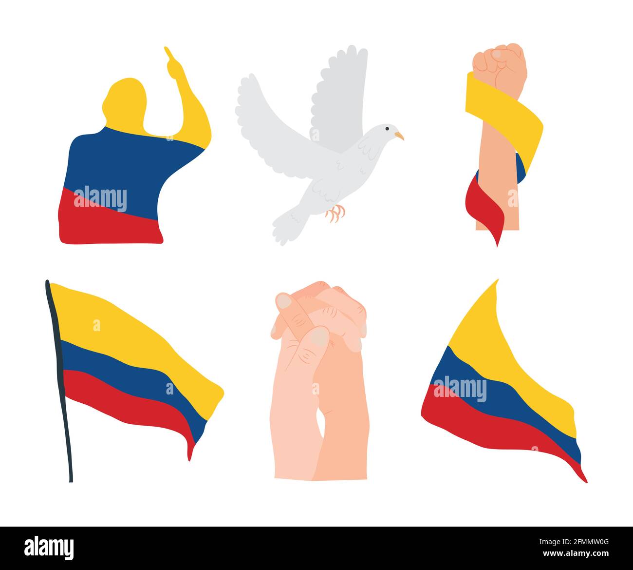 colombia icon collection Stock Vector Image & Art - Alamy