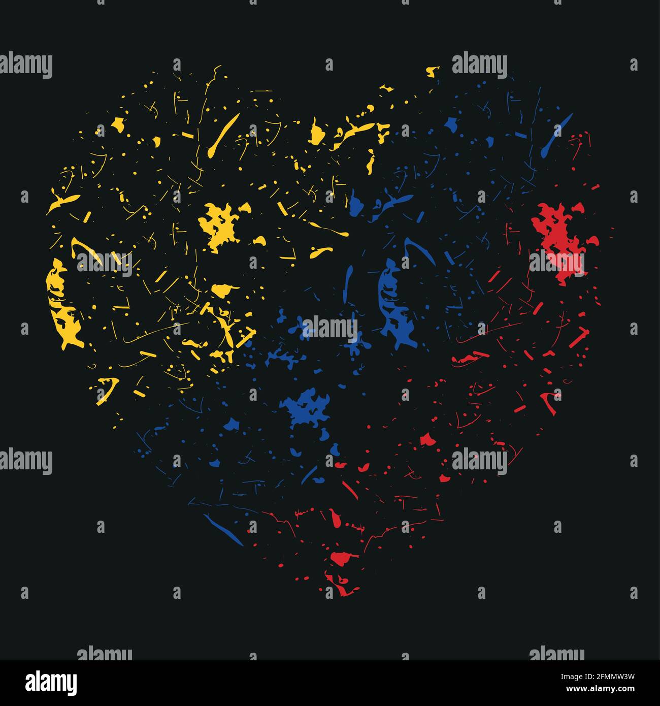 colombia flag heart Stock Vector Image & Art - Alamy