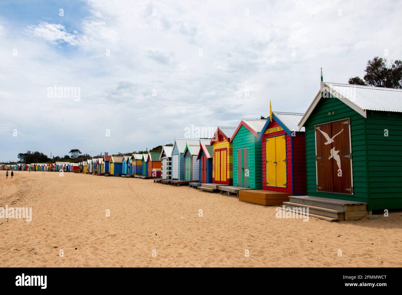 Bathing Boxes on Bright Beach, Victoria, Australia Stock Photo - Alamy