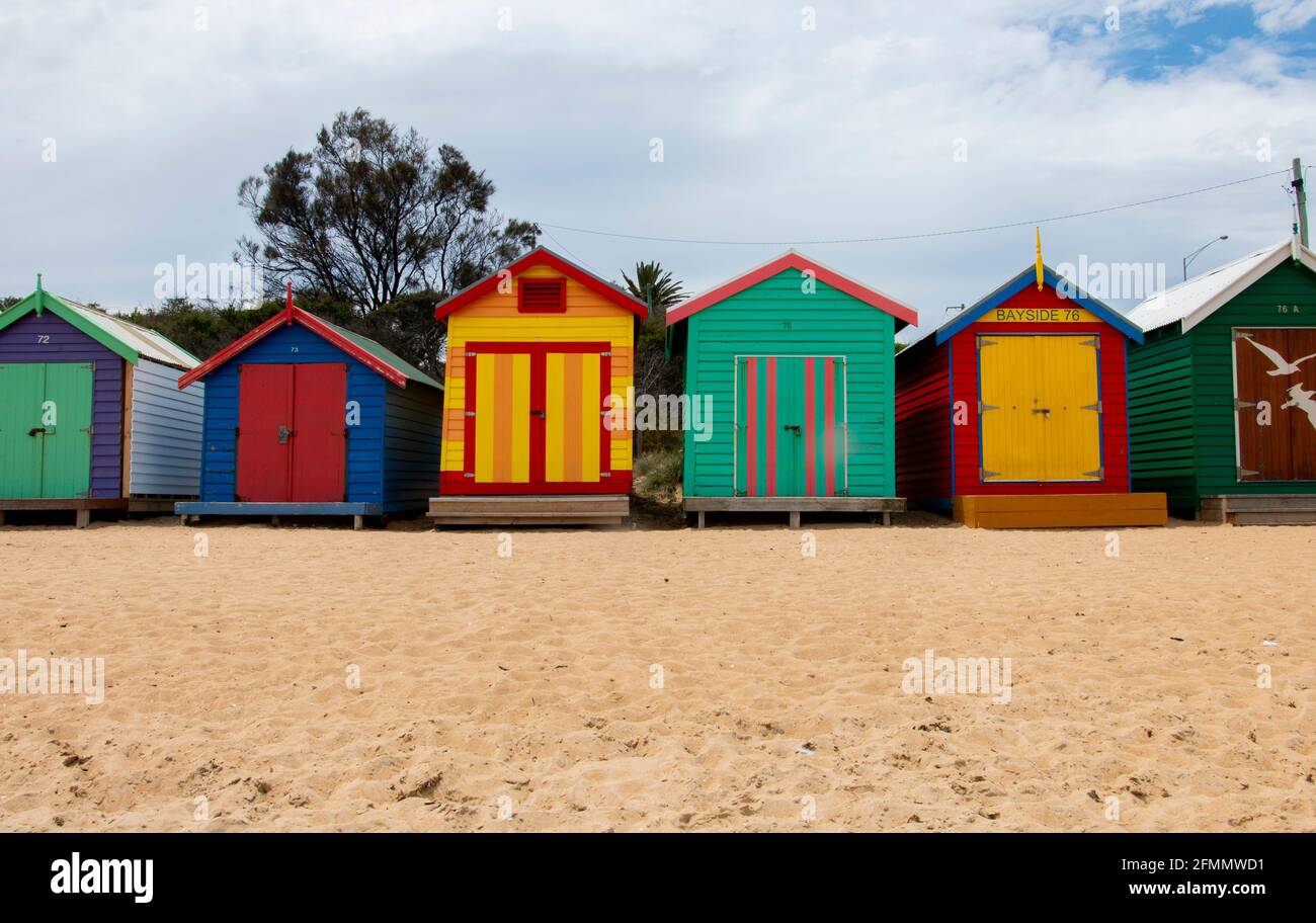 Bathing boxes brighton beach on hi-res stock photography and images - Alamy