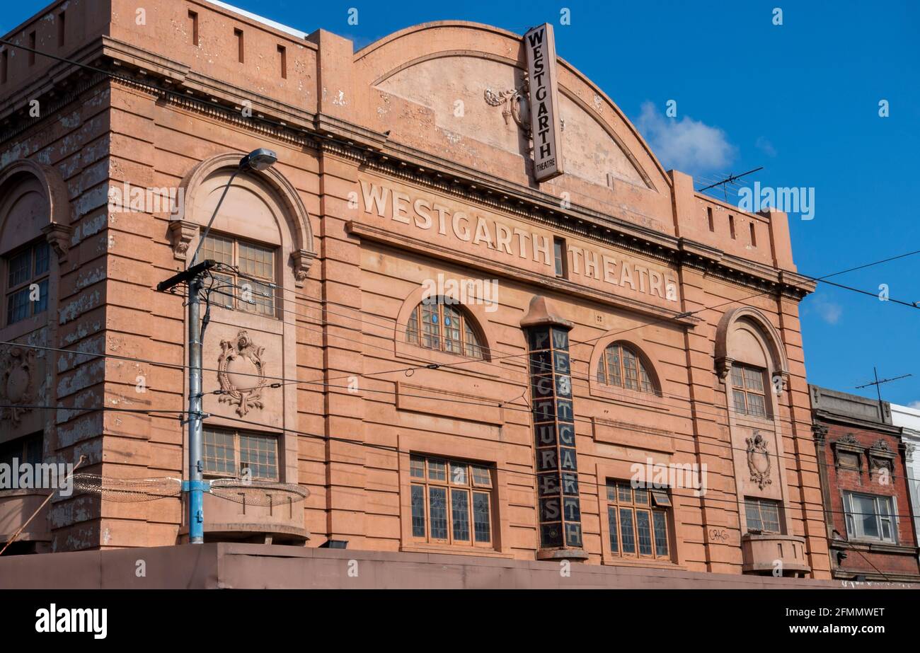 Old Retro Theatre Building in Melbourne Stock Photo - Alamy