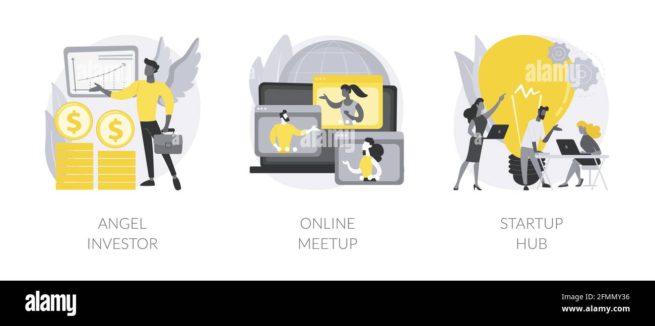 Business startup and communication abstract concept vector ...