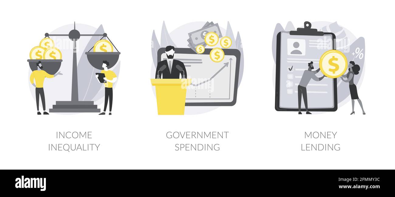 Money distribution abstract concept vector illustrations Stock Vector ...