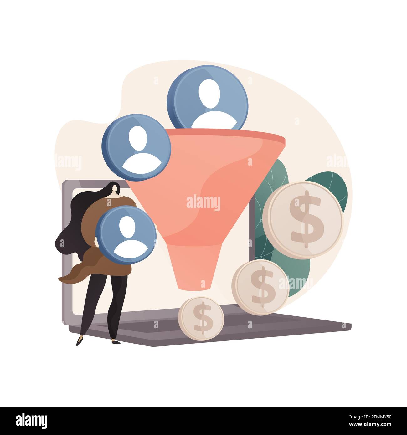 Generating new leads abstract concept vector illustration Stock Vector ...