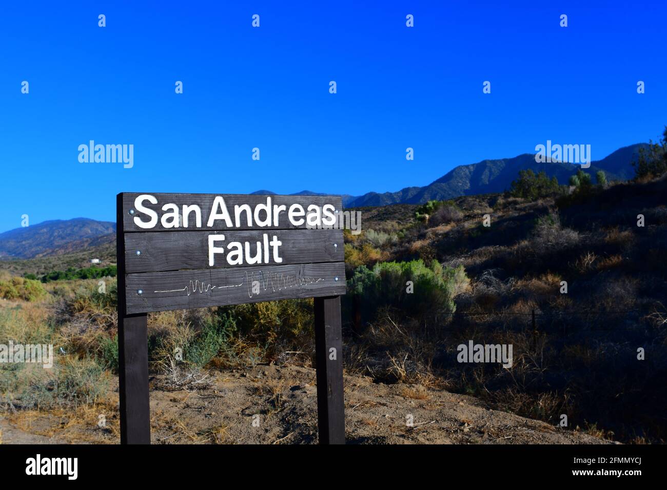 San Andreas Fault Sign Stock Photo - Alamy