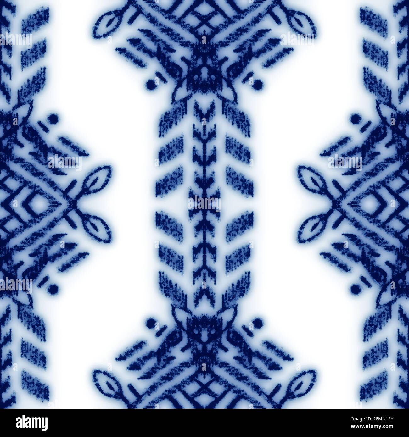 Seamless classic blue and white ceramic design Stock Photo - Alamy