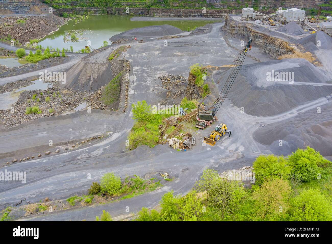 Opencast mining quarry for the extraction of in the middle of the USA ...