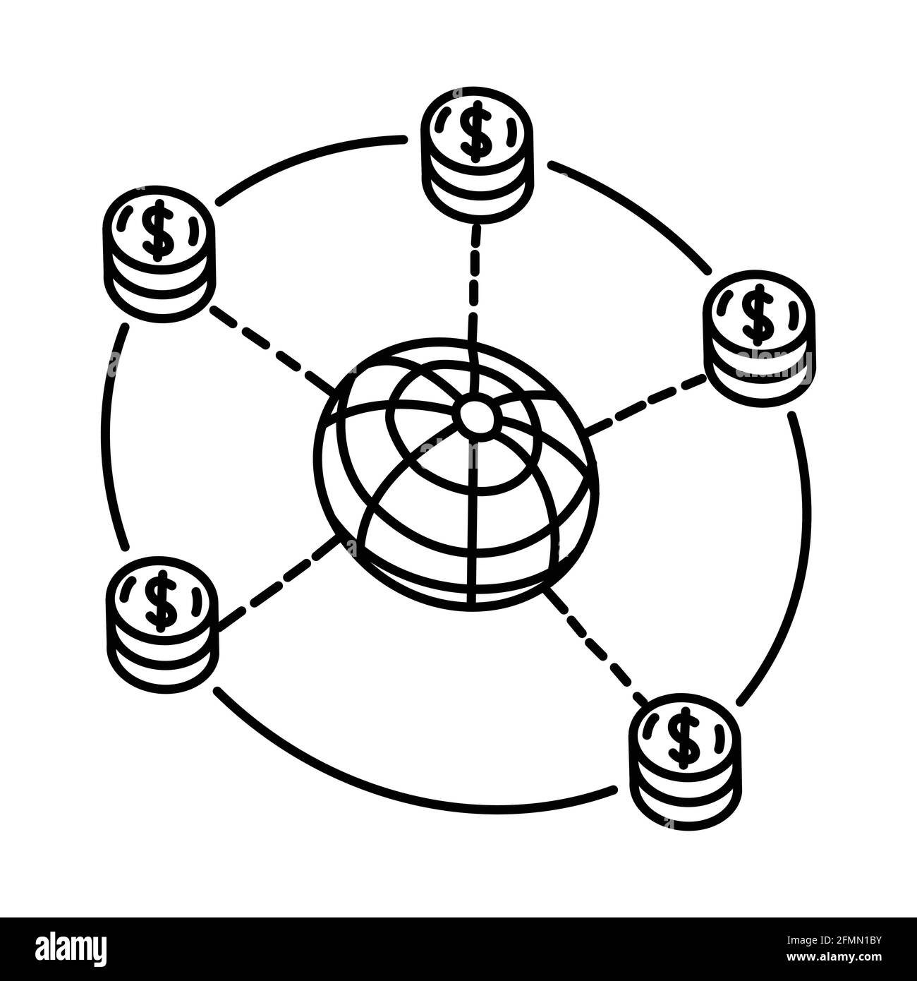 Market Activity Finance Hand Drawn Icon Set Vector Stock Vector Image ...